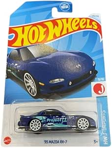 Amazon.com: Hot Wheels 95 Mazda RX-7, Blue, HW J-Imports 9/10 : Toys & Games