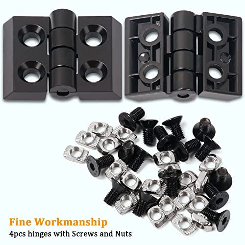 Snapklik.com : 4 Sets Alloy Hinges For 2020 Series 6mm T-Slot Aluminum ...