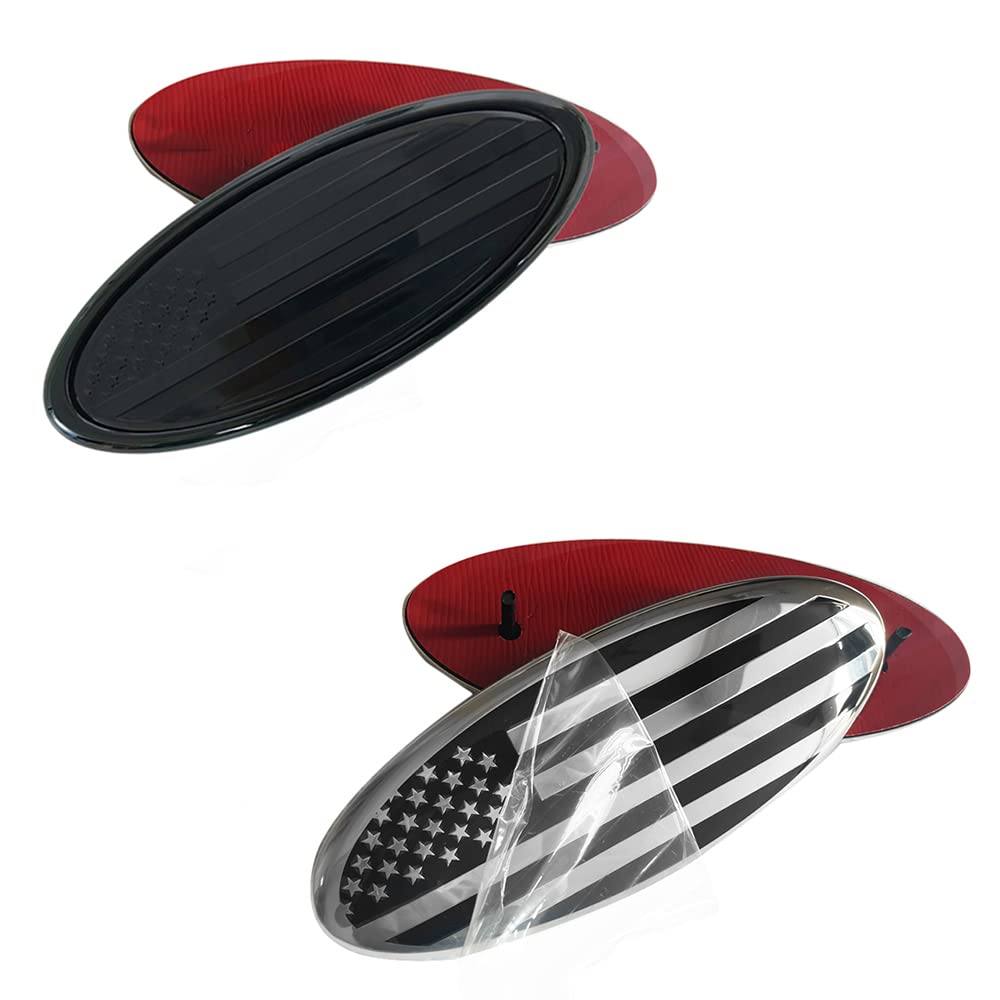 American Flag Oval Decal ABS Front Grille Rear Trunk Emblem Sticker