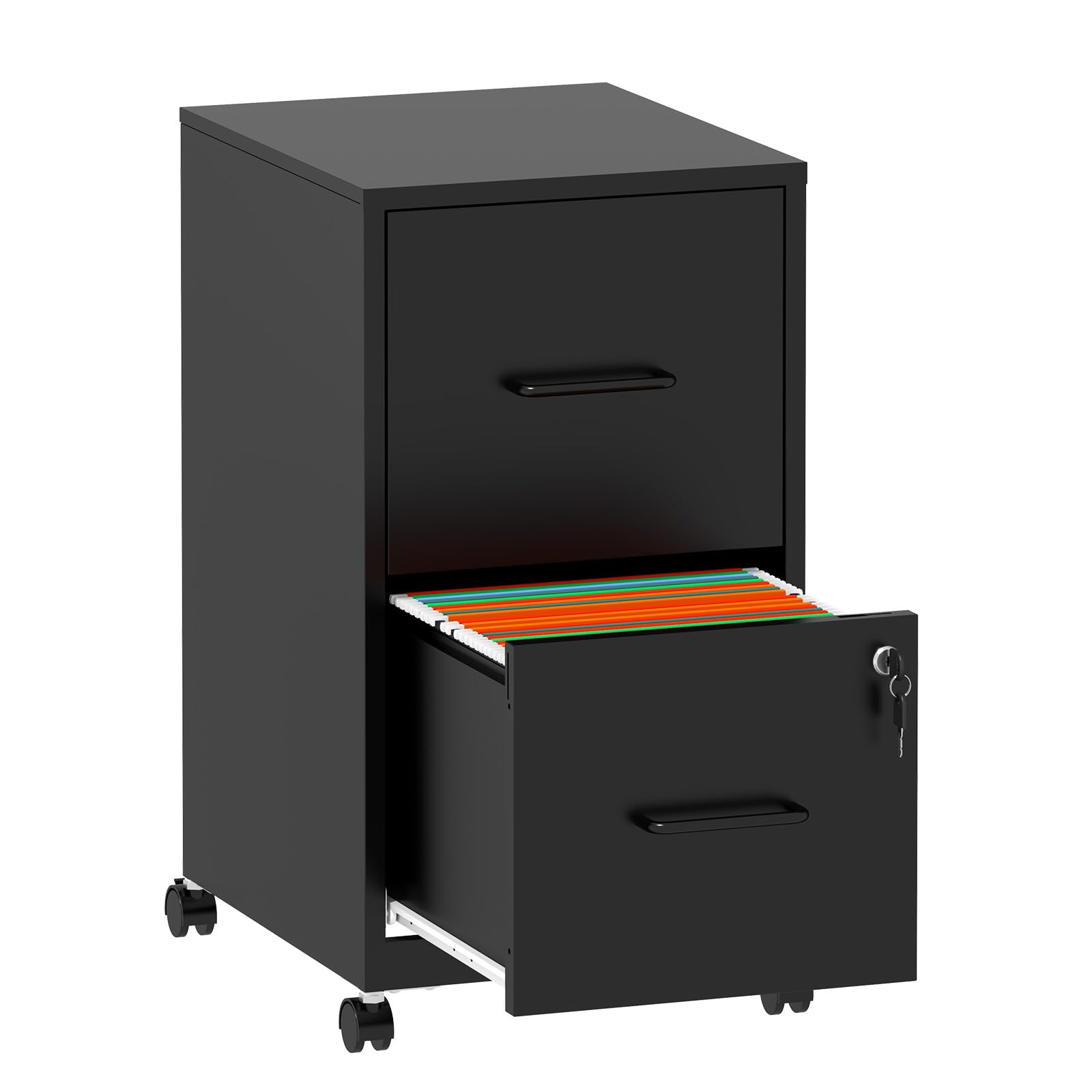 Amazon.com: AQY 2 Drawer Mobile File Cabinet with Lock, Rolling Metal ...
