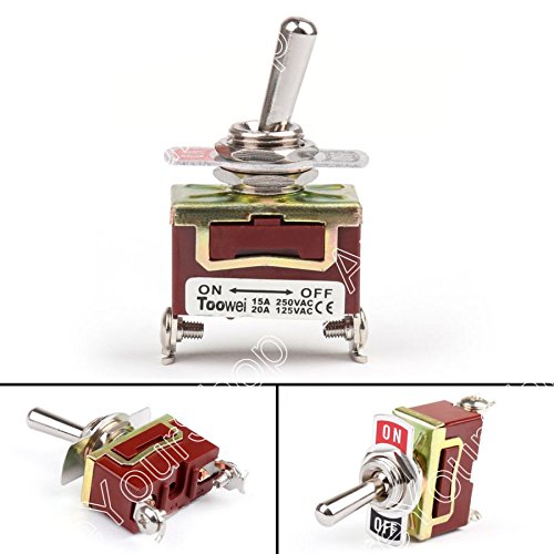 Toggle Switch 2 Terminal 2Pin ON/Off 15A 250V Toggle Switch Reset SPST ...