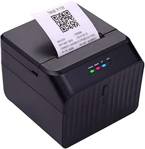 Amazon.com: Desktop 58mm Thermal Receipt Printer Wired Barcode Printer ...