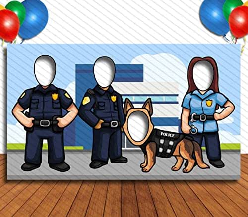 Amazon.com: Police Officers, Emergency Heroes, Hole in Face Cutout ...
