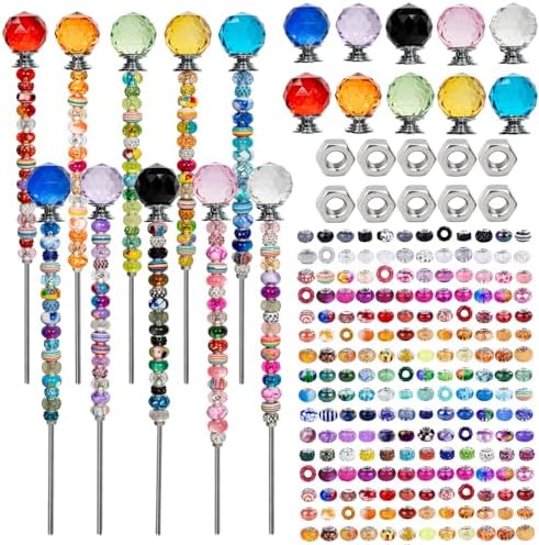 Amazon.com: 230 Pcs Beaded Garden Stakes Kit DIY Fairy Wands for Garden ...