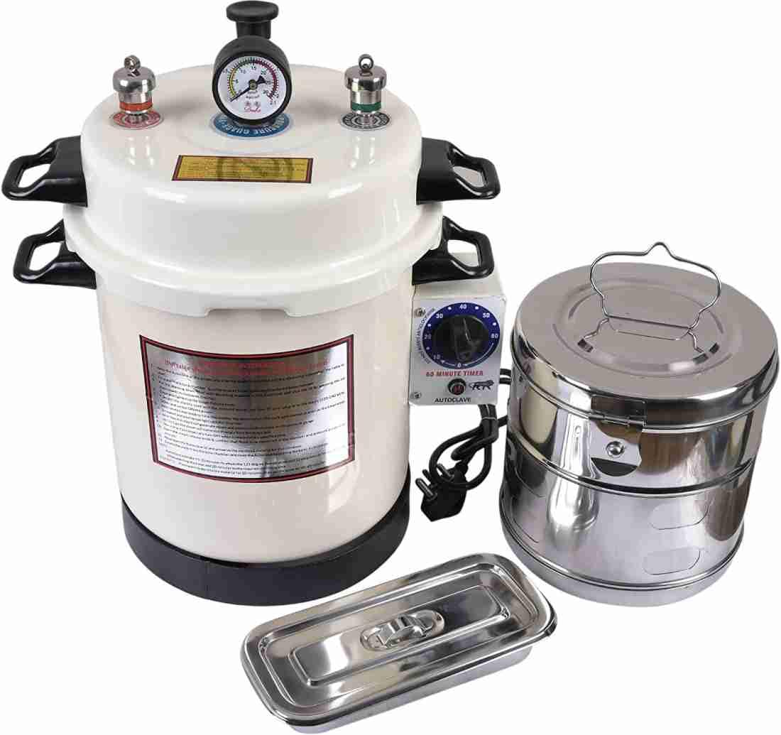 Flowmex electric autoclave sterilizer machine with timer Size - (11 * 9 ...
