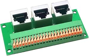 Veulrn RJ45 Female Breakout Board,Solderless RJ45 to 8Pin Quick Spring ...