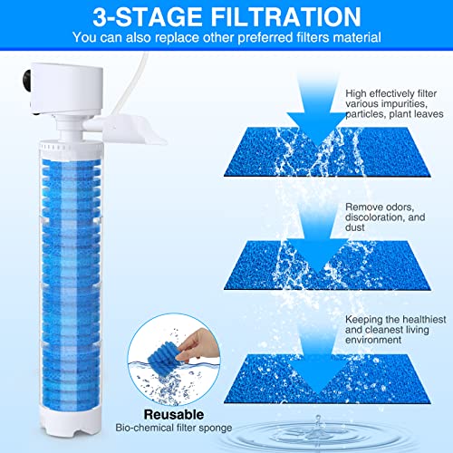 Snapklik.com : Fishkeeper Submersible Aquarium Filter For 70-100 Gal, 4 ...