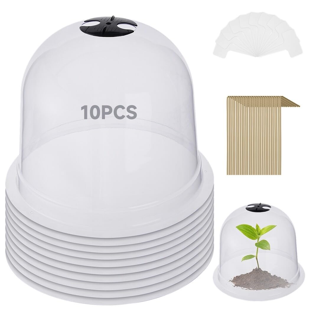 Homaisson 10PCS Plant Protector Covers, Plastic Garden Cloches ...