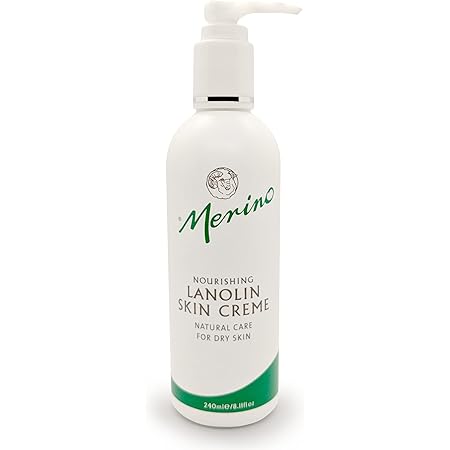 Amazon.com : Dry Skin Lanolin Cream by Merino (240ml/8.11fl oz Pump ...