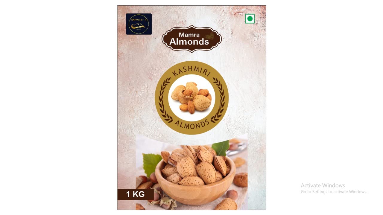 Kashmir’s kagzi special Mamra Almonds in Shell (Mamra Badam) (1 kg ...