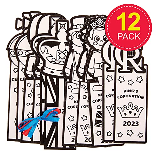 Baker Ross CN108 Kings Coronation Colour in Fuzzy Art Bookmarks – Pack ...