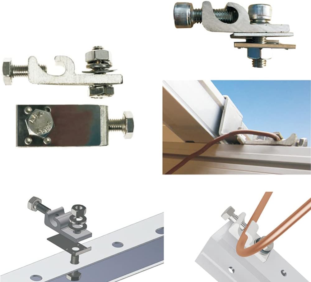 Amazon.com: HULKWHEELS 10pcs Solar Panel Grounding Lugs with Nuts and ...