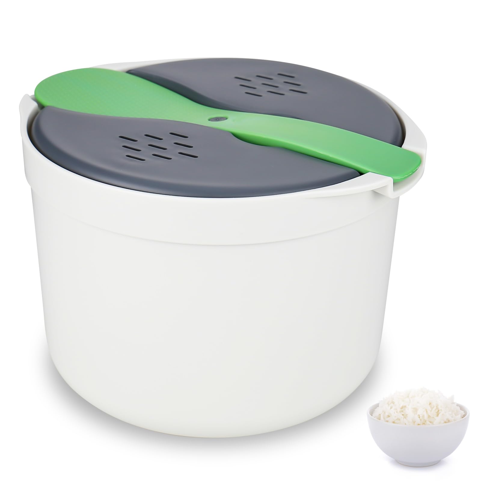 RUCUDIM Microwave Rice Cooker 2L Microwave Steamer Set Household ...