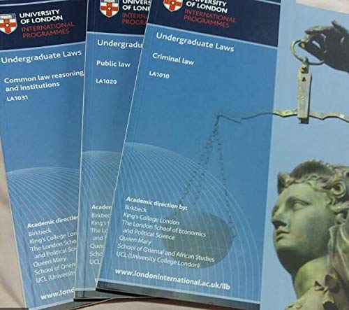 University of London Undergraduate Laws Common Law Reasoning and ...
