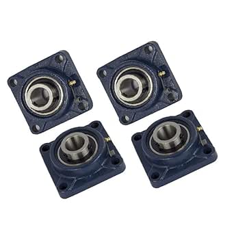 (YR) UCF208-24 Pillow Block Flange Bearing 1-1/2" Bore 4 Bolt Solid Base (4PCS) VF4S-224, 124209 ...