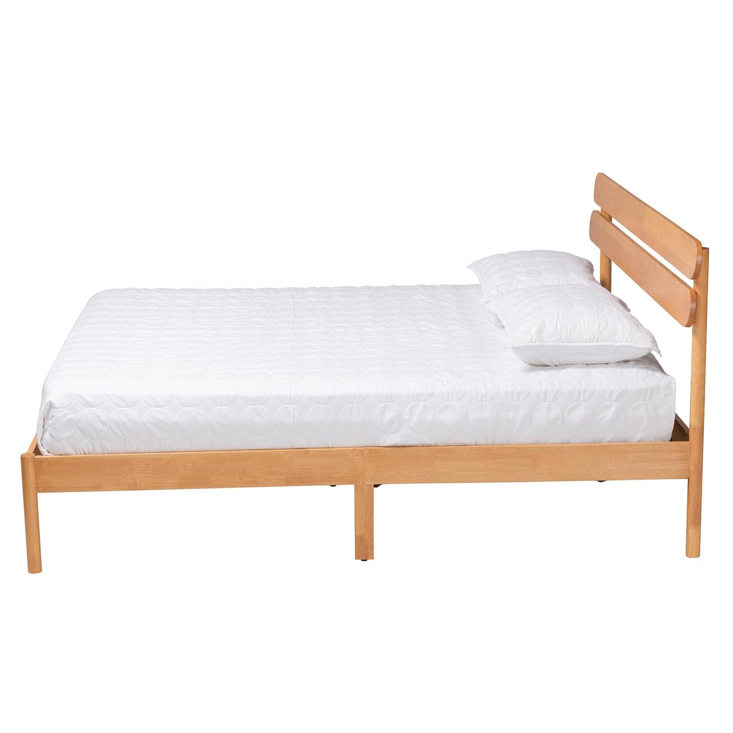 Baxton Studio Quincia Japandi Sandy Brown Finished Wood Queen Size ...