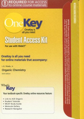 Organic Chemistry (OneKey): Wade Jr, L G: 9780131852587: Amazon.com: Books