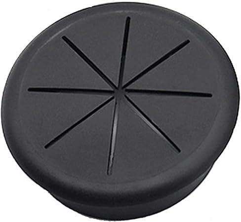 2.4Inch Round Desk Grommets Black Wire Caps PC Computer For Port Cable ...