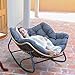 SWITTE Outdoor Rocking Chair, Patio Egg Rocking Chair, Indoor Papasan ...