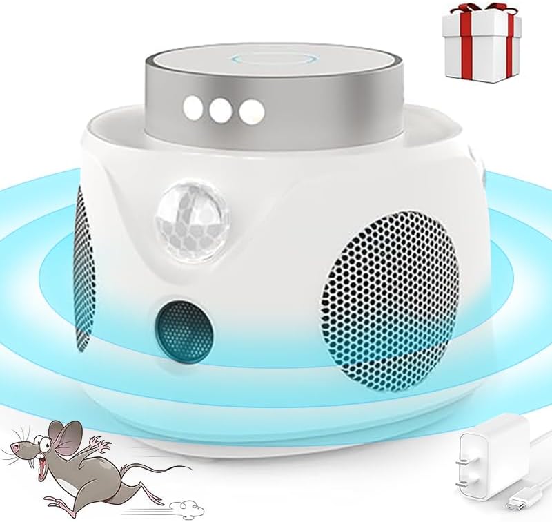 Aoocan 360° Ultrasonic Rodent Repellent Indoor, Pest Repeller with 9 ...