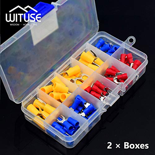 Onvas 90Pcs/Box SV1.25 SV2-3 SV2-4 SV2-5 SV5.5 Insulated Fork Cable ...