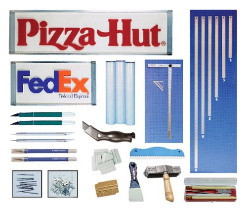 Sign Shop Accessories Kit, Includes (2) 18"x150' Films, rulers, vinyl ...