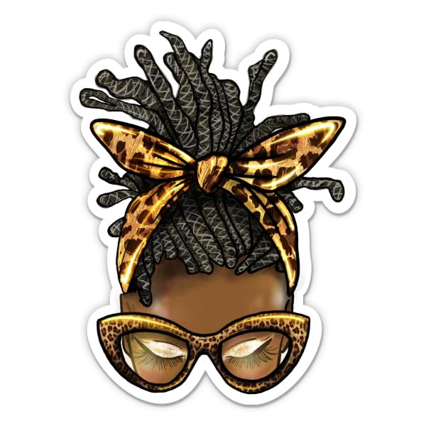 Amazon.com: Messy Bun Dreadlocks Sticker - 3" Laptop Sticker ...