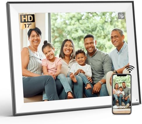 Amazon.com : Cozyla Canvas Digital Picture Frame Large 17 Inch Free ...