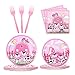 Amazon.com: OYUGET 96Pcs Cow Plates and Napkins Party Supplies, Farm ...