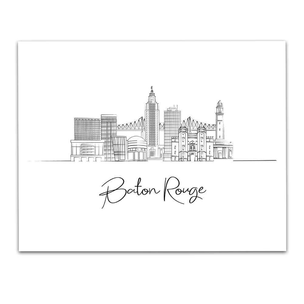 Baton Rouge Skyline Art