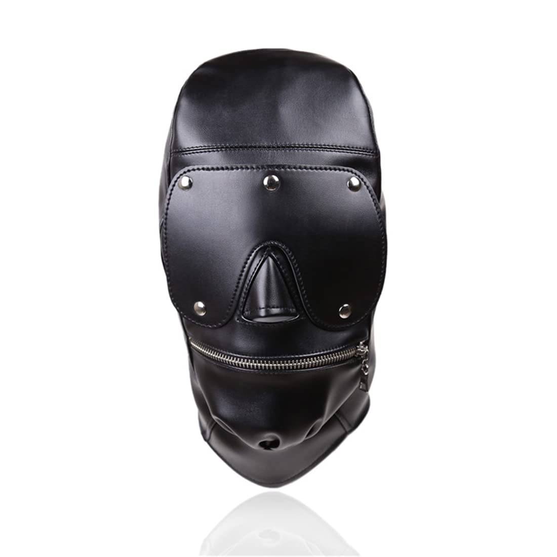 Amazon.com: MYNCBD Leather Head Masks With Zipper Mouth Masks Lacing ...
