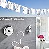 Retractable Clothesline, Stainless Steel Clothes Rope with Adjustable ...