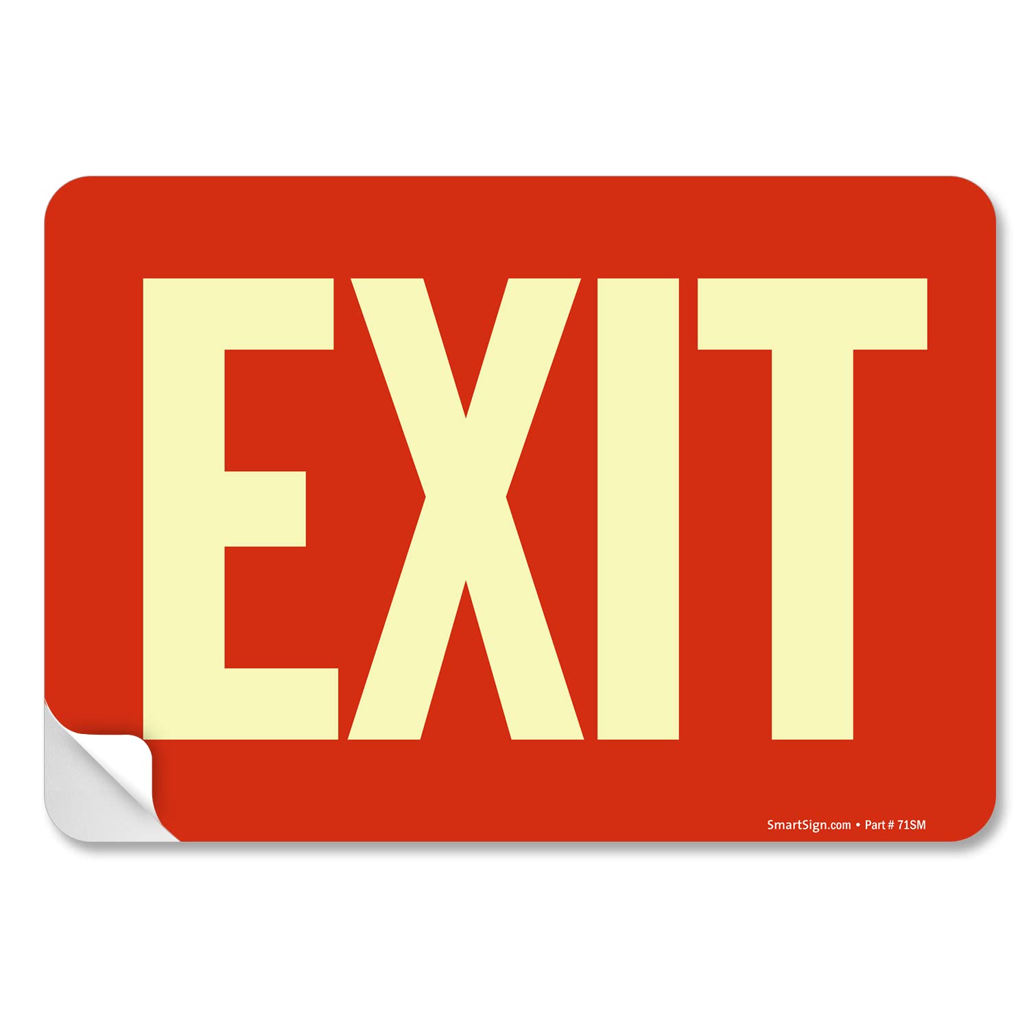 Amazon.com: SmartSign "Exit" Label | 7" x 10" Glow-in-The-Dark ...