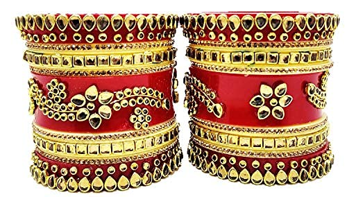Buy BANGLE HOUSE Chura Rajasthani Rajputi Handcrafted Bangles Gold ...