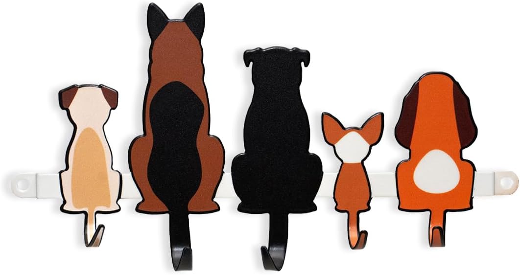 Amazon.com: GEGUTON Dogs Design Wall Mounted Key Holder – Steel, Black ...