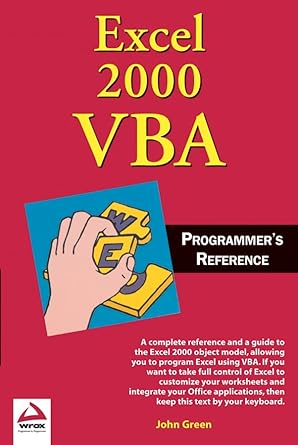 Excel 2000 VBA Programmers Reference: Green, John: 9780764544019 ...