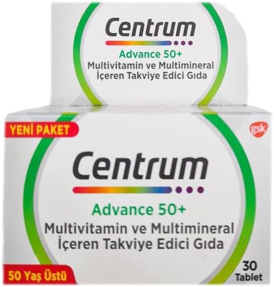 Centrum Advance 50+ Multivitamin 30 Tablet : Amazon.com.tr: Sağlık ve Bakım