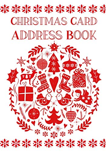 Christmas Card Address Book: Large Print record book to list up to 7 ...