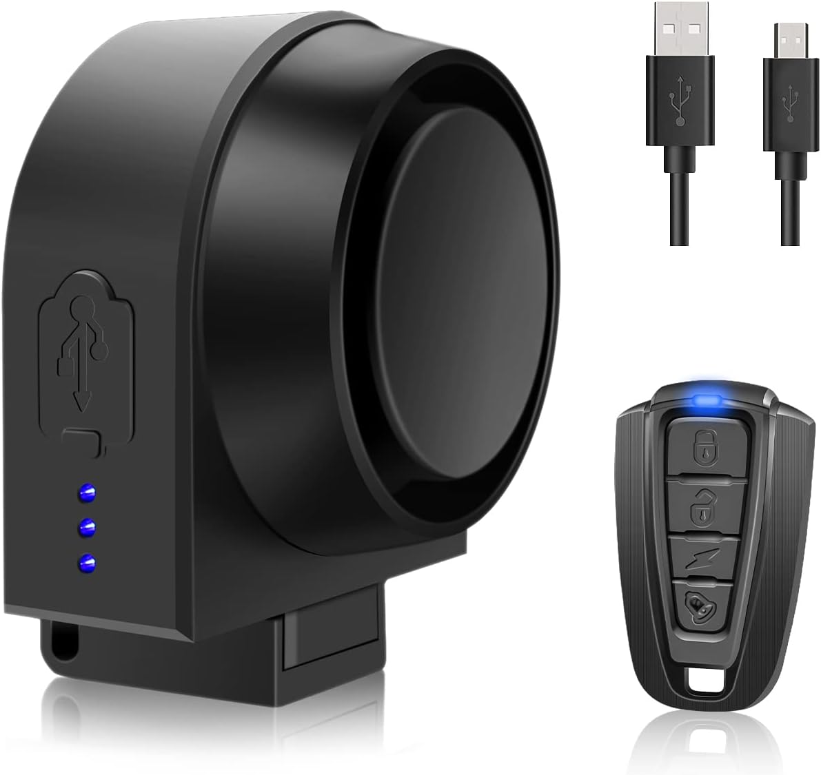 Amazon.com: POLICE Bike Alarm with Remote 113dB Loud Scooter Alarm ...