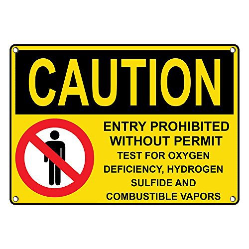 Weatherproof Plastic OSHA Caution Entry Prohibited Without Permit Sign ...