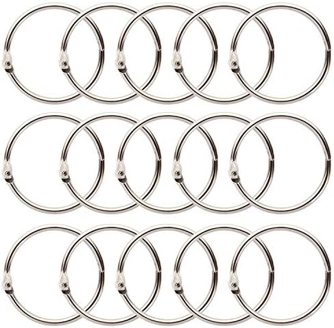 CHRORINE 20 Pack Book Binder Rings 1 Inch Loose Leaf Binder Rings ...