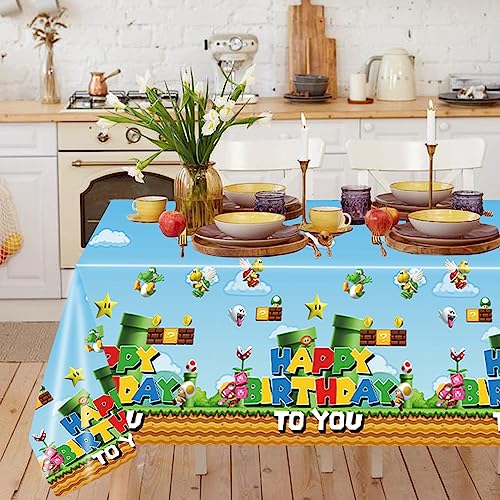 Snapklik.com : Mario Table Cloth Plastic 2 Pack 54 X 108 Inches ...
