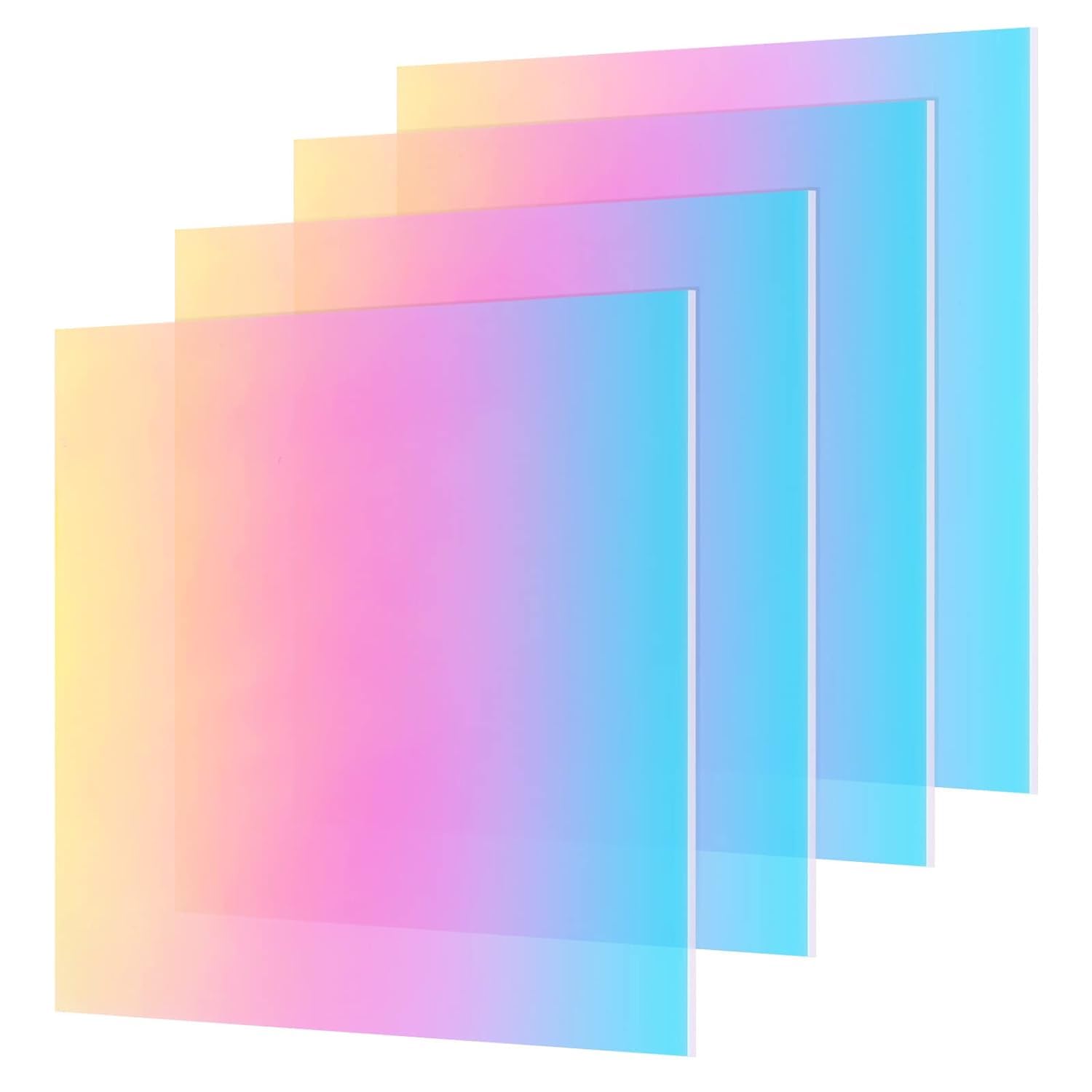 Amazon.com: JMIATRY 4PCS Iridescent Acrylic Sheet 1/8 Thick Translucent ...