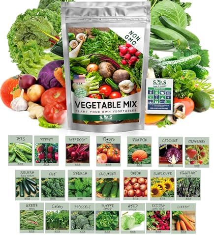 Amazon.com : Vegetable Seeds 21 Varieties, 20,000+ Heirloom Seeds Gift ...