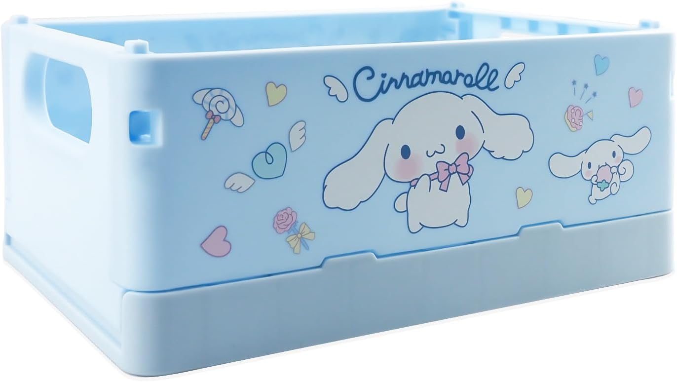 Amazon.com: Lvqiuxia Blue Small Stackable Storage Bins Kawaii Mini ...