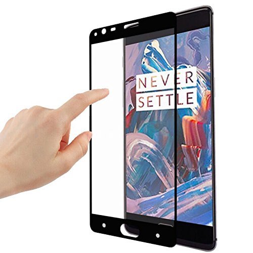 Tempered gorilla full glass for One Plus Three black : Amazon.in ...