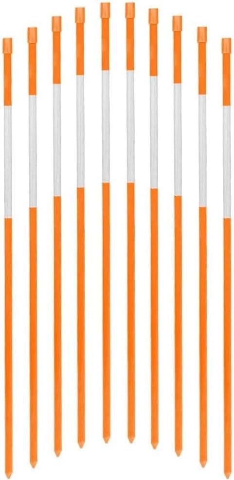Snapklik.com : 48-Inch Reflective Driveway Markers Orange 50-Pack 5/16 ...