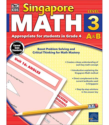 Singapore Math Grade 4 Workbook—4th Grade Addition, Subtraction ...