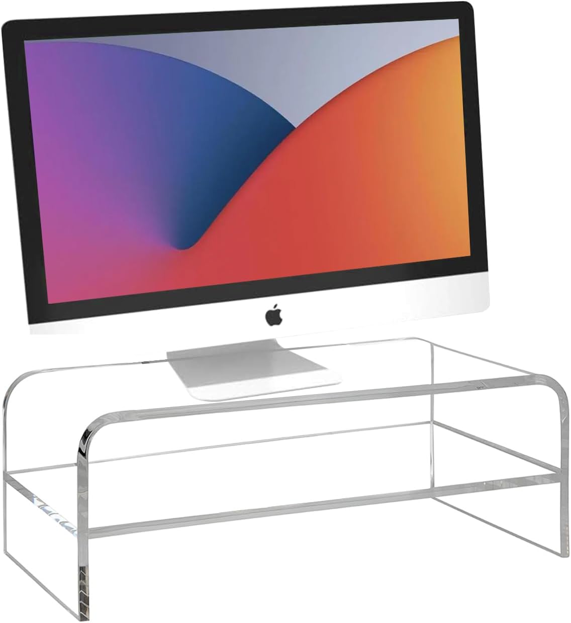 Amazon.com: Acrylic Monitor Stand, 2 Tier Computer Monitor Stand Riser ...