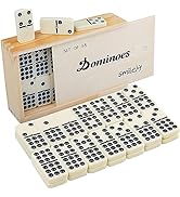 Amazon.com: Smilejoy Dominoes Set for Adults, Double Nine Domino Set ...